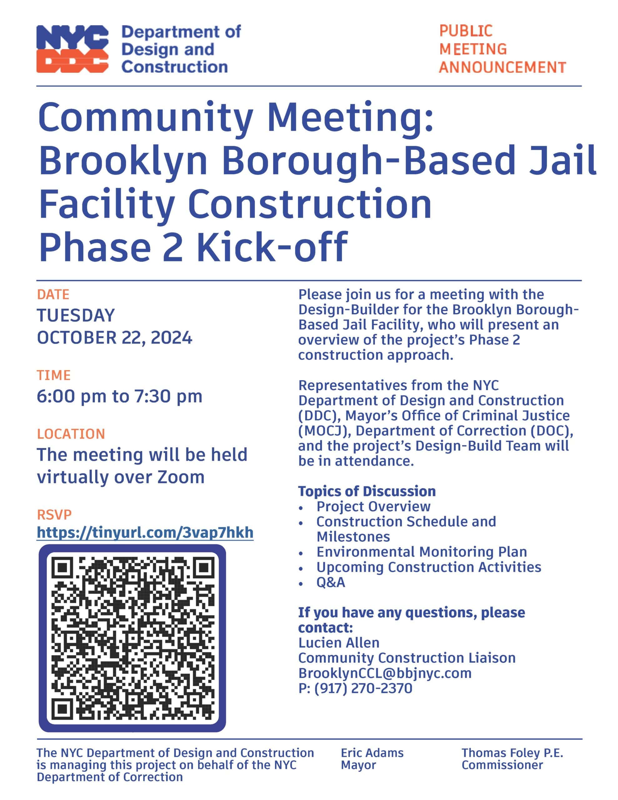 Community Meeting: Brooklyn Borough-Based Jail Facility Construction ...